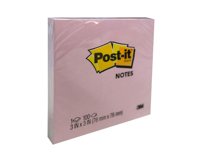 3M Post-it Note 654 100's Pink 3 x 3 | Office Warehouse, Inc.