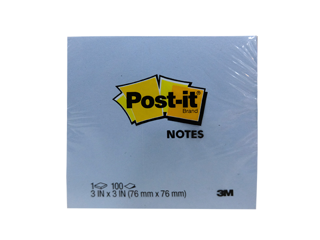 3M Post-it Note 654 100's Blue 3 x 3 | Office Warehouse, Inc.