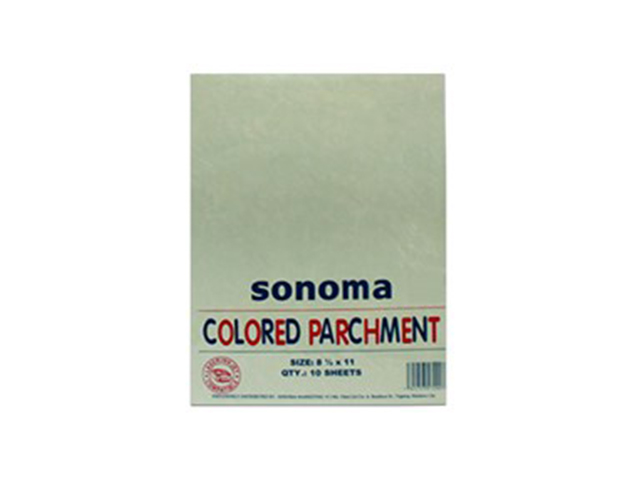 Sonoma Colored Parchment Paper 90gsm Letter 10s Green | Office ...