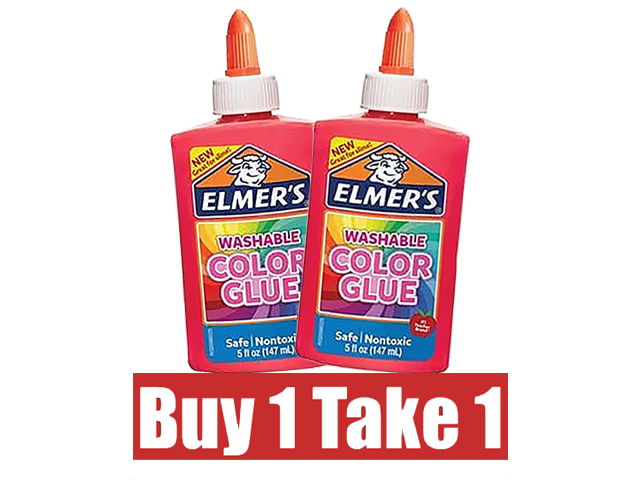 Elmer's Washable Color Glue Opaque Pink Buy 1 Take 1 | Office Warehouse ...