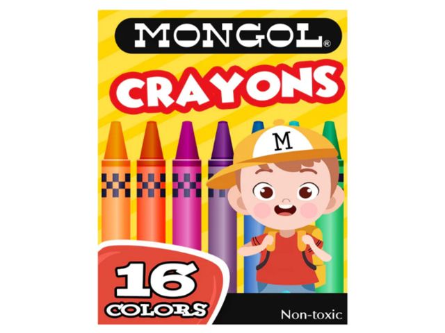 Mongol Crayon 16 Color 16/Box | Office Warehouse, Inc.