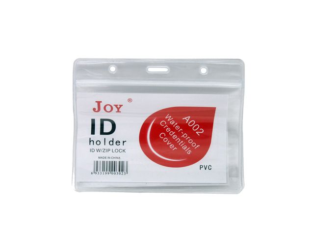 Joy ID Holder with Ziplock A002 Horizontal Clear | Office Warehouse, Inc.