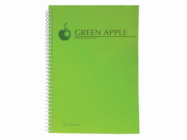Green Apple Spiral Notebook G0780 80LVS 178x254mm | Office Warehouse, Inc.