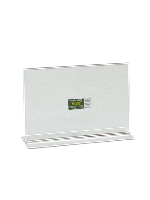 Sonoma Acrylic Menu Stand Horizontal Back to Back Clear 5 x 3.5 ...