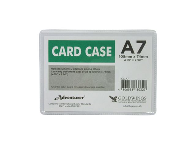 Adventurer Card Case CC-A7 Clear 105x74mm | Office Warehouse, Inc.