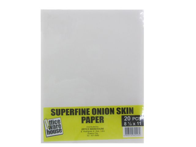 Exceline Onion Skin Paper White Letter 20s | Office Warehouse, Inc.