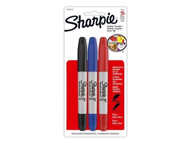 Sharpie Twin Tip Permanent Markers 3s | Office Warehouse, Inc.