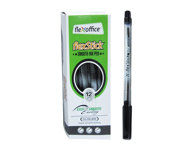 Flexoffice FlexStick Ballpen FO-GELB08 BLK12B 12s 0.7mm | Office ...