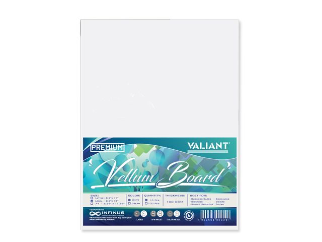 Valiant Premium Vellum Board Paper 180gsm Legal 10s | Office Warehouse ...