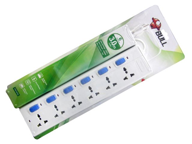 Bull 6-Gang Extension Cord GNTP-S3060-30 | Office Warehouse, Inc.