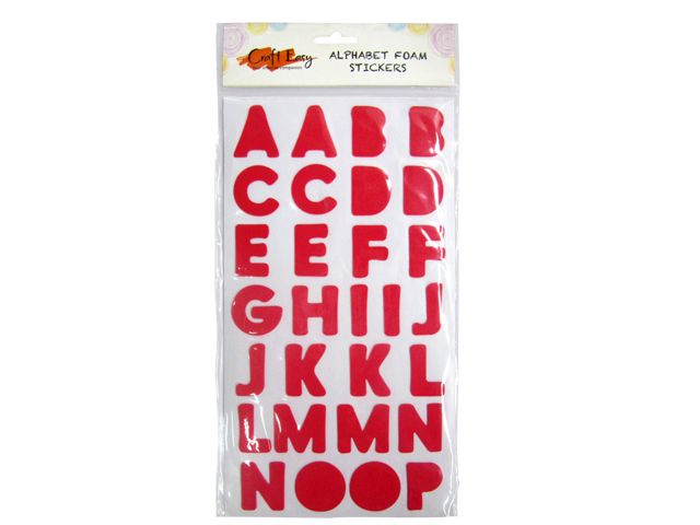 Craft Easy Red Alphabet Foam Stickers Big | Office Warehouse, Inc.