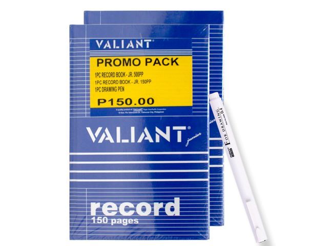 Valiant Record Book Jr + Drawing Pen Promo Pack 3s | Office Warehouse, Inc.