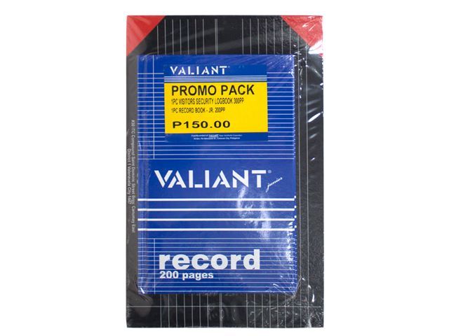 Valiant Record Book Jr + Visitors Logbook Promo Pack 2s | Office ...